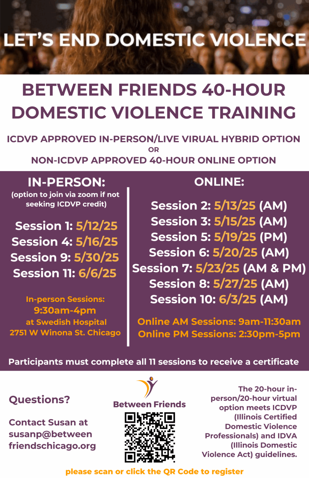 40-Hour Training – Between Friends