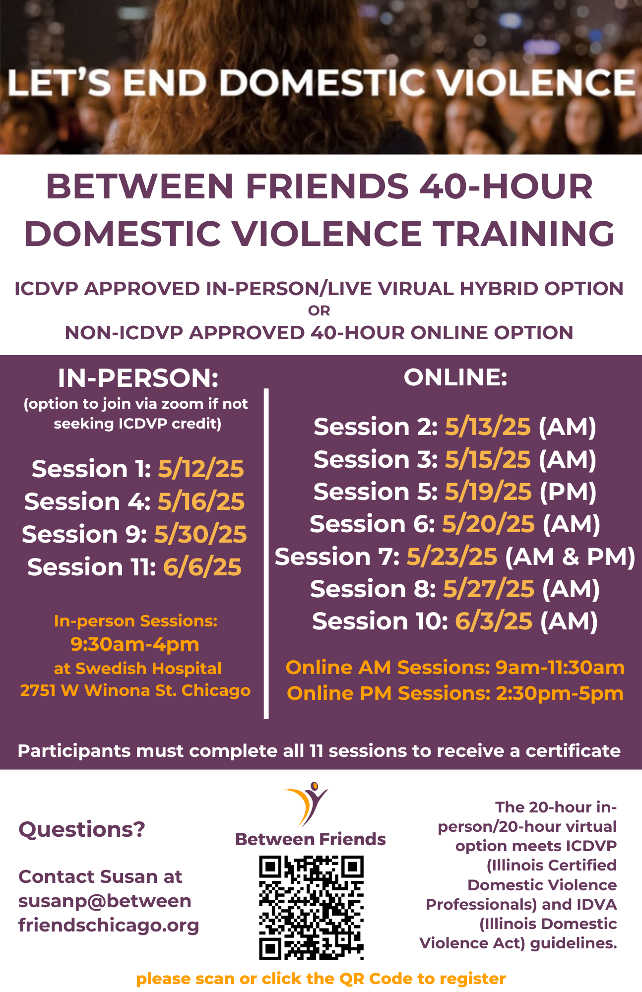 40-Hour Training – Between Friends